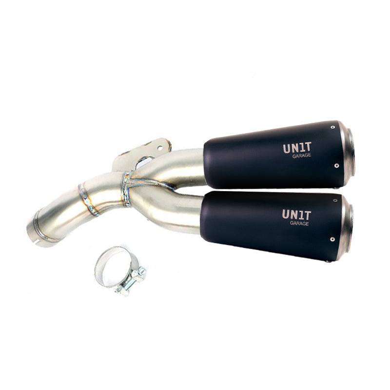 Unit Garage R9T Series Titanium Double Low Level Exhaust - Black – Pier ...
