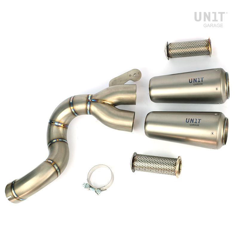 Unit Garage R9T Series Scrambler High Level Double Exhaust - Silver ...